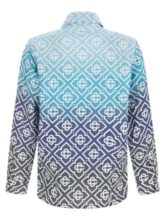 Casablanca Monogram Gradient Jacquard Shacket - Blue