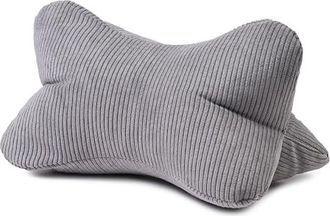 Gözze Leseknochen Capri, Nackenkissen in Feincord-Optik, Lese- und Relaxkissen für Nacken und Rücken, 40 x 25 cm - Anthrazit