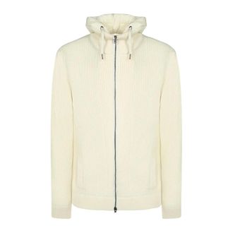 Herno Strickjacke mit durchgehendem Rei&szlig;verschluss - - Knitwear - Herren - Wei&szlig; - L