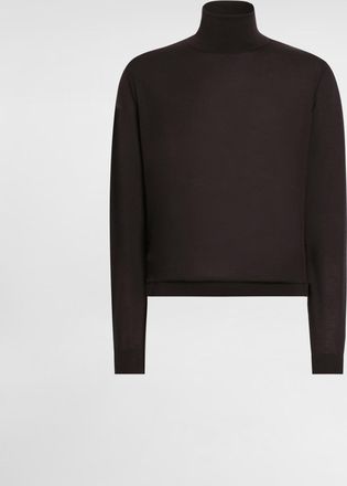 Dolce & Gabbana Rollkragenpullover Aus Kaschmir - Mann Strickwaren Braun 48