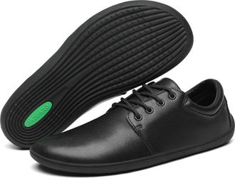 Saguaro Barfu&szlig;schuhe Herren Leder Barfussschuhe rutschfest Barefoot Shoes M&auml;nner Leicht Minimalschuhe Barfu&szlig; Sneaker f&uuml;r Business Arbeit Walking, Noble II, Sc