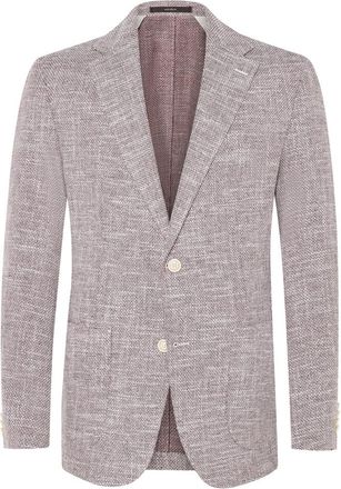 Windsor Strukturiertes Einreiher-Sakko mit Leinen in Stretch-Qualit&auml;t, Shaped Fit in