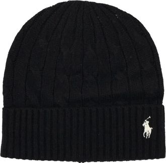 Polo Ralph Lauren Caps & M&uuml;tzen - Polo Cable Wool-Cashmere Beanie - Gr. ONE SIZE - in Schwarz - f&uuml;r Damen