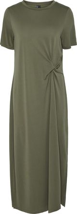 Pieces Pcanora Ss O-Neck Midi Knot Dress Bc