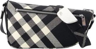 Burberry Check Canvas Crossbody Bag - - Bags - unisex - Schwarzk - ONE SIZE