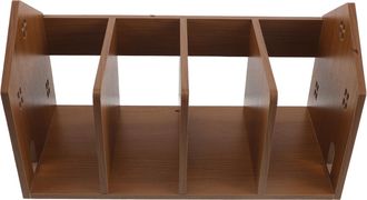 Supvox Schreibtischregal, kleines B&uuml;cherregal aus Holz, neigbares B&uuml;cherregal zur Pr&auml;sentation von B&uuml;chern, Zeitschriften, CDs und Akten