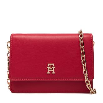 Tommy Hilfiger Handtasche Tommy Hilfiger Th Icon Card Holder W/Chain AW0AW18248 Rot