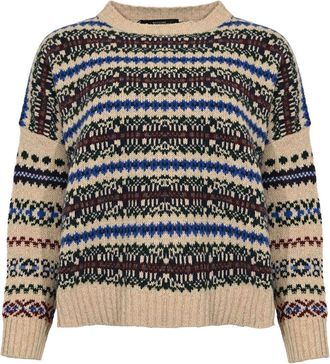 Max Mara Rundhalspullover - Beige