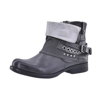 Elara Damen Biker Boots Nieten Stiefeletten Chunkyrayan 344 Grey-41