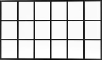 Vente-Unique Glaswand im Orangeriestil - thermolackiertes Aluminium - 180 x 105 cm - Schwarz - ORANSA