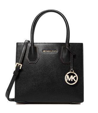 Michael Kors Mercer Messenger Crossbody-Sattelpulver, mittelgro&szlig;, Schwarz, Medium