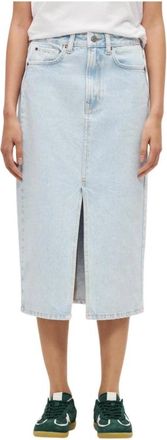 Pepe Jeans London Femme, Jupes, Bleu, Taille: 40 FR Jupe Midi en Denim