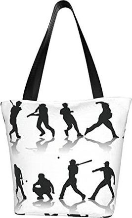 AOOEDM Sac fourre-tout Joueurs de baseball Sacs &agrave; provisions Petit sac de march&eacute; r&eacute;utilisable Sacs fourre-tout de plage Sacs de voyage