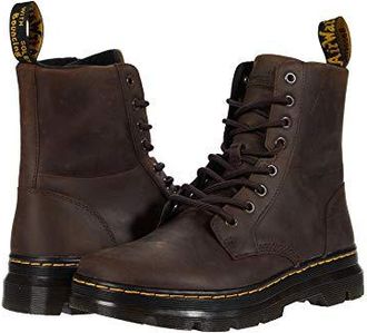 Dr. Martens 8 bottes de saut Eyes unisexes pour enfant, Cheval fou marron fonc&eacute;, 43 EU