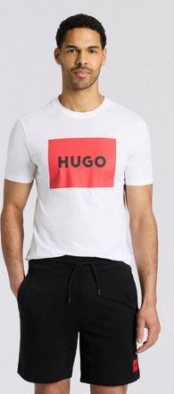 HUGO BOSS T-Shirt Dulive Rundhalsausschnitt, Regular Fit, Basic Must Have, HUGO Logo Gummidruck