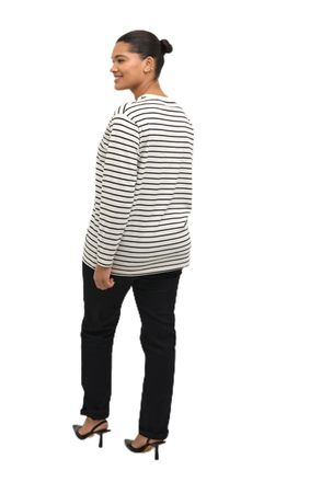 Kaffe Curve Langarm-Shirt KCwinni XL, Antique White/Beacon Blue XL