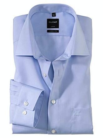 Olymp Chemise Modern Fit à manches longues pour homme - bleu - 34 W/34 L