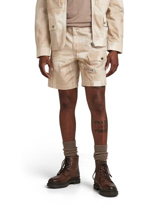 G-Star RAW Herren Sport Trainer Shorts, Mehrfarben (Whitebait Watercolor camo D21039-D386-D939), 34