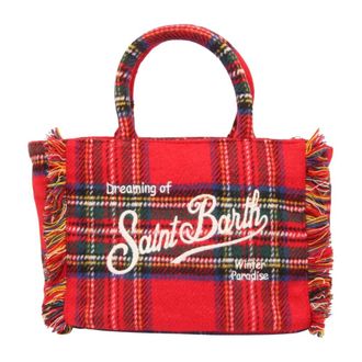 MC2 Saint Barth Colette Woll Tartan Shopper - - Bags - Damen - Rot - ONE SIZE