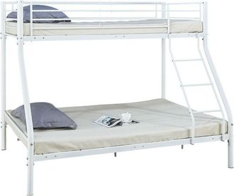 Habitat et Jardin Habitat Et Jardin - Lit superposé en métal Leo Sommiers inclus - 90/140 x 190 cm - Blanc