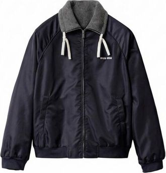 Miu Miu Damen Wende-Blouson aus technischer Gaze und Fleece