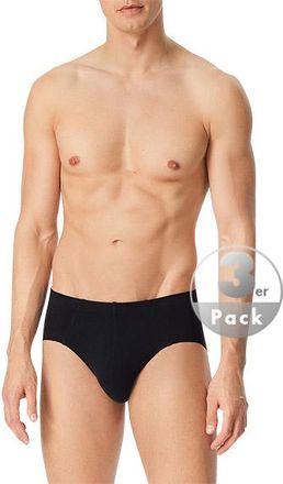 Schiesser Herren Slips schwarz Baumwolle unifarben