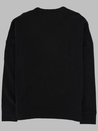 C.P. Company Logo Patch Cotton Sweatshirt - Black