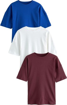 Next Damen Oversize-T-Shirts aus 100% Baumwolle, 3er-Pack Mehrfach XL