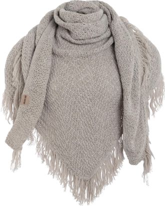 Knit Factory Dreiecksschal Amber - Damen Strickschal mit Wolle - Umschlagtuch für den Herbst und Winter - Winterschal - Dreieckstuch - Hochwertige Qualität - XXL S