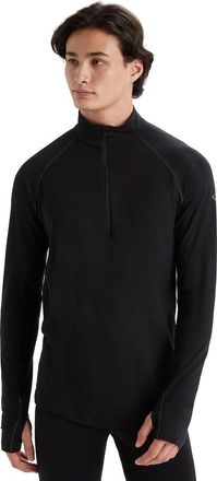 Icebreaker Herren 200 Zone L/S Half Zip Merinounterwäsche Schwarz L