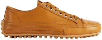 Tod's Femme, Chaussures, Brun, Taille: 40 EU Baskets en cuir marron &agrave; lacets