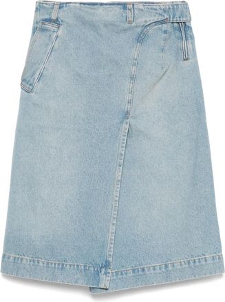 Victoria Beckham Midirock aus Denim - Blau