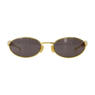 Bottega Veneta Oval Sonnenbrille - - Accessories - unisex - Gelb - 57 MM