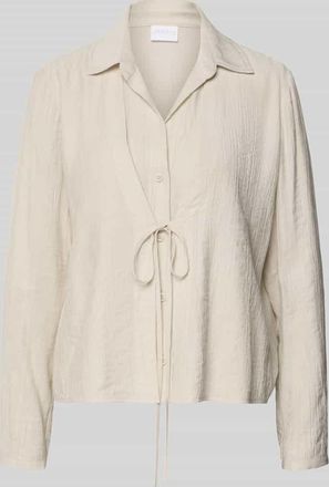 Jake*s Bluse aus Viskose-Mix mit Binde-Detail