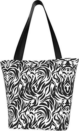 AOOEDM R&eacute;sum&eacute; peau de z&egrave;bre r&eacute;utilisable sac d&eacute;picerie sac &agrave; provisions d&eacute;contract&eacute; sac &agrave; bandouli&egrave;re sac &agrave; main pour hommes femmes ECO march&eacute; sac plage sac 