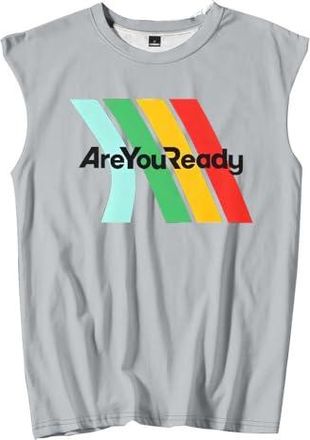 Generic ARC Raiders AreYouReady Débardeur sans manches unisexe décontracté pour le sport en plein air, gris, 3XL