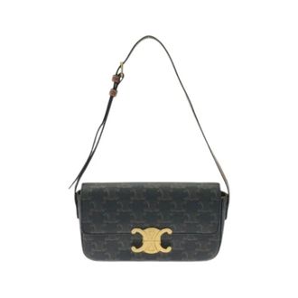 Celine Sac bandouli&egrave;re Pre-owned Claude Trionfecanvas - Femme - Pre-owned - Brun - Taille: ONE Size