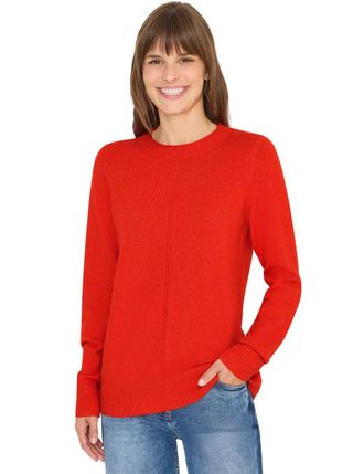 Cecil Damen 3016933 Kuscheliger Pullover, Pumpkin Orange Melange, XS