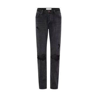 One Teaspoon Schwarze Truckers Mid Waist Jeans - - Jeans - Damen - Schwarzk - W24