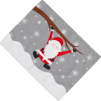 BESPORTBLE Weihnachts Tischset aus Stoff mit Stickerei Schneeflocken Weihnachtsmann Motiv rutschfeste Tischunterlage f&uuml;r Festliche Dekoration und Schutz