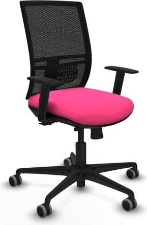 Piqueras y Crespo Rosa Schreibtisch Yunquera mit 1D-Armen, h&ouml;henverstellbare Lendenwirbelst&uuml;tze, ausgestattet mit Syncro/Traslack und Schneidschaum, mit Rollen von 65 m