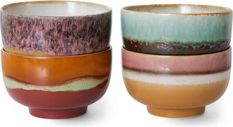 HKliving Bol en grès - Set de 4 HKliving