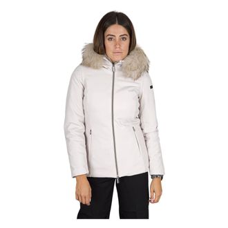 Roberto Ricci Design Veste Duvet Temp&ecirc;te Hivernale en Fourrure - Femme - Vestes - Beige - Taille: 36 FR