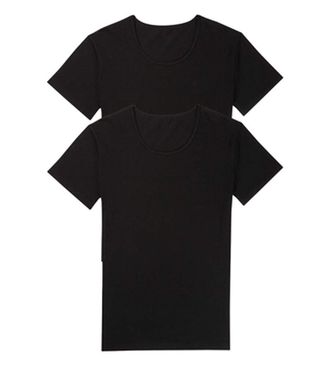 sloggi men Herren 24/7 SH 03 O-Neck 2P Unterhemd, Black, 8