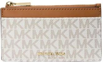 Michael Kors Femme, Accessoires, Blanc, Taille: ONE Size Jet Set Small Signature Logo Card Case