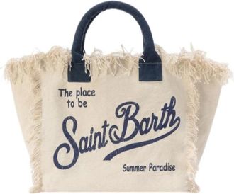 MC2 Saint Barth Femme, Sacs, Blanc, Taille: ONE Size Vanity Tote Bag