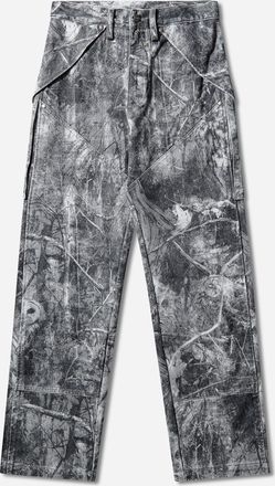 Roa Men s Wrangler Washed Pattern Denim Cargo Pants Owl Dark Camo