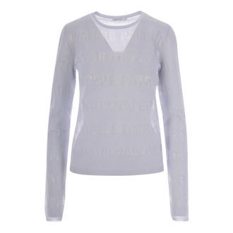 Patrizia Pepe Femme, Pulls, Gris, Taille: 38 FR Tricot &agrave; col rond