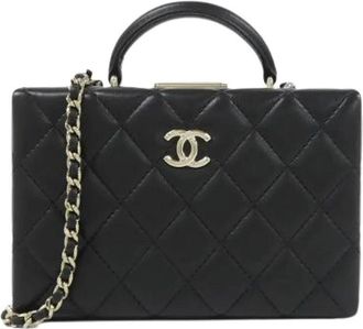 Chanel Sac bandouli&egrave;re en cuir dagneau Pre-owned - Femme - Pre-owned - Noir - Taille: ONE Size