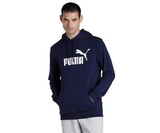 Puma Herren Essentials Big Logo Hoodie SPeacoat Blue